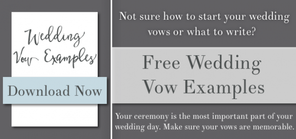 10 Romantic Versions of Traditional Wedding Vows